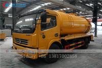 China Dongfeng Duolika 4x2 LHD Diesel Sewer Cleaning Truck 6000L Vacuum Suction for sale