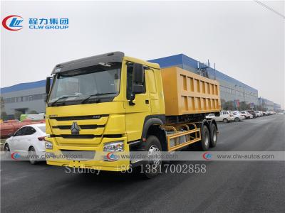 China Sinotruk HOWO 6x4 Hydraulic Hooklift Garbage Truck with 20m³ Container and 336HP Engine for sale