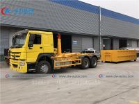 China Sinotruk HOWO 6x4 Hydraulic Hooklift Garbage Truck with 20m³ Container and 336HP Engine for sale