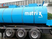 China 35cbm 3 Axle Bitumen Carbon Steel Tank Semi Trailer for Asphalt Transport for sale