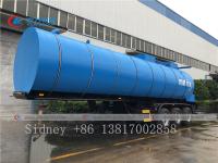 China 35cbm 3 Axle Bitumen Carbon Steel Tank Semi Trailer for Asphalt Transport for sale