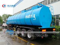 China 35cbm 3 Axle Bitumen Carbon Steel Tank Semi Trailer for Asphalt Transport for sale