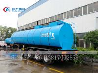China 35cbm 3 Axle Bitumen Carbon Steel Tank Semi Trailer for Asphalt Transport for sale