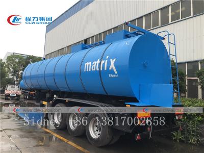 China 35cbm 3 Axle Bitumen Carbon Steel Tank Semi Trailer for Asphalt Transport for sale