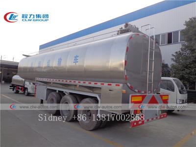China Stainless Steel Milk Tanker Semi Trailer 30000L 70000L 3 Axles 5mm 6mm for sale