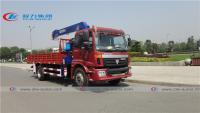 China Foton Auman 4x2 6 Ton Hydraulic Telescopic Boom Truck Mounted Crane 190HP for sale
