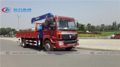 China Foton Auman 4x2 6 Ton Hydraulic Telescopic Boom Truck Mounted Crane 190HP for sale