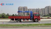 China Foton Auman 4x2 6 Ton Hydraulic Telescopic Boom Truck Mounted Crane 190HP for sale