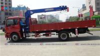 China Foton Auman 4x2 6 Ton Hydraulic Telescopic Boom Truck Mounted Crane 190HP for sale