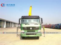 China HOWO 6x4 336HP Heavy Duty Truck with 14t Straight Telescopic Arm Crane for sale