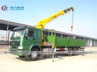 China HOWO 6x4 336HP Heavy Duty Truck with 14t Straight Telescopic Arm Crane for sale