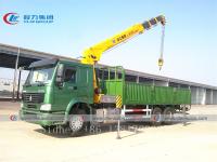 China HOWO 6x4 336HP Heavy Duty Truck with 14t Straight Telescopic Arm Crane for sale
