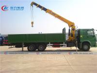China HOWO 6x4 336HP Heavy Duty Truck with 14t Straight Telescopic Arm Crane for sale
