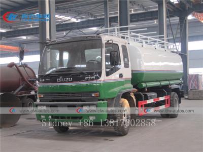China LHD Isuzu FTR 4x2 10cbm Fuel Delivery Tank Truck with Euro 5 Engine for sale