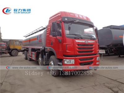 China FAW 8x4 30000L Aluminum Fuel Tank Truck with Flow Meter 276HP for sale