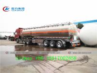 China 3 Axle 47cbm Aluminum Alloy Diesel Tank Truck Semi Trailer for Fuel Transport for sale