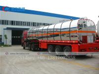 China 60cbm Aluminum Alloy Chemical Saline Solution Tanker Semi Trailer 3 Axle 40-60m3 for sale