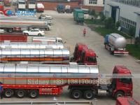 China 60cbm Aluminum Alloy Chemical Saline Solution Tanker Semi Trailer 3 Axle 40-60m3 for sale