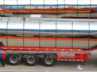 China 60cbm Aluminum Alloy Chemical Saline Solution Tanker Semi Trailer 3 Axle 40-60m3 for sale