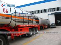 China 60cbm Aluminum Alloy Chemical Saline Solution Tanker Semi Trailer 3 Axle 40-60m3 for sale