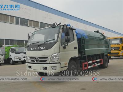 China Foton Forland 4x2 8000L Vacuum Sewage Suction Truck Euro V 160HP for sale