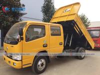 China 3 Ton Double Row Cabin Road Maintenance Dump Truck with 3300mm Wheelbase and 88kW Diesel Engine for sale