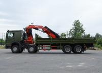 China SINOTRUK HOWO 8x4 420HP Truck with 14T SANY Hydraulic Crane - 12 Wheels 25T GVW for sale