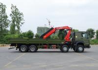 China SINOTRUK HOWO 8x4 420HP Truck with 14T SANY Hydraulic Crane - 12 Wheels 25T GVW for sale