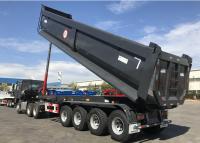 China 4 Axle 50t 60t Front Axle Liftable Tipper Trailer with Air Bag Suspension 32cbm for sale