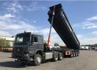 China 4 Axle 50t 60t Front Axle Liftable Tipper Trailer with Air Bag Suspension 32cbm for sale