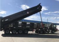 China 4 Axle 50t 60t Front Axle Liftable Tipper Trailer with Air Bag Suspension 32cbm for sale