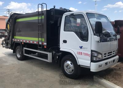 China Japan ISUZU 4x2 5m3 Waste Collection Truck 6m3 Compressed Garbage Refuse Compactor 88kw for sale
