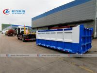 China Sinotruk 10 Ton Hook Lift Garbage Truck 220 HP Hydraulic Tipping Box for sale