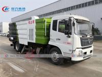 China 12T Dongfeng Vacuum Road Cleaning Truck 10 Cubic Meter Hopper 9000L Water Tank for sale