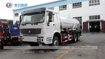 China Sinotruk HOWO 6x4 336HP 12000L Vacuum Sewage Suction Truck Euro 2 for sale