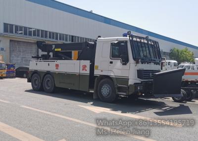 China Sinotruck HOWO 6x6 371HP Off-Road Wrecker Truck with 20-30 Ton Recovery Capacity and 360° Rotation for sale
