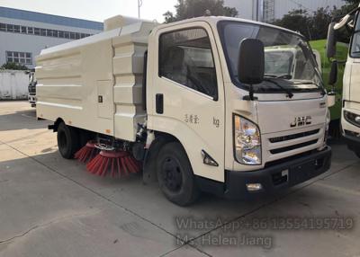 China JMC 4x2 LHD Diesel Engine Vacuum Road Sweeper Truck 8cbm Garbage Tank 4.0cbm Water Tank for sale