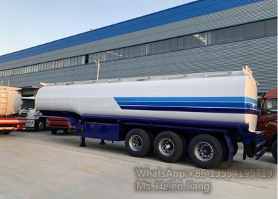 China 45m3 Tri Axle Q235 Carbon Steel Fuel Truck Trailer 45000L Oil Tanker Semi Trailer for sale