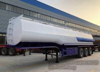 China 45m3 Tri Axle Q235 Carbon Steel Fuel Truck Trailer 45000L Oil Tanker Semi Trailer for sale