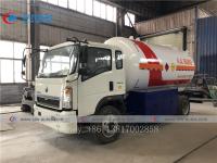China HOWO 4x2 LHD 15000 Liters LPG Gas Truck with Dispenser 15cbm 7.5 Tons Propane Bobtail for sale