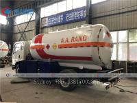 China HOWO 4x2 LHD 15000 Liters LPG Gas Truck with Dispenser 15cbm 7.5 Tons Propane Bobtail for sale