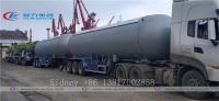 China 3 Axles 49100L Q370R Liquid Ammonia Tank Semi Trailer for LPG Propane Transport for sale