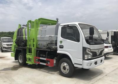 China Dongfeng 4x2 120HP 6 Wheeler Side Loader Refuse Truck 5m3 Garbage Compactor for sale