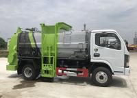 China Dongfeng 4x2 120HP 6 Wheeler Side Loader Refuse Truck 5m3 Garbage Compactor for sale
