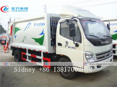China Foton Ollin 8cbm 4x2 Compactor Garbage Truck for City Trash Collection 141HP for sale