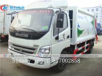China Foton Ollin 8cbm 4x2 Compactor Garbage Truck for City Trash Collection 141HP for sale