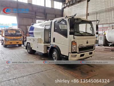 China Congo 5000L LPG Cylinder Refueling Bobtail Tanker Truck 116HP Diesel for sale