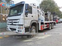 China Sinotruk HOWO 6x4 10T Folding Boom Truck Mounted Crane - 10 Ton Capacity, 9.755m Height for sale