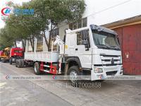China Sinotruk HOWO 6x4 10T Folding Boom Truck Mounted Crane - 10 Ton Capacity, 9.755m Height for sale