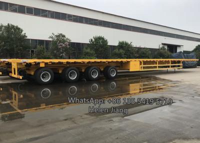 China 3 4 Axle Extendable 22m Length 40 45T Flatbed Semi Trailer for sale